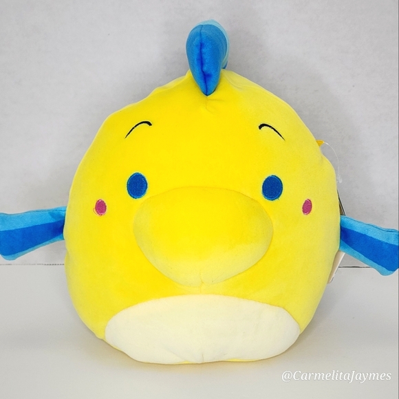 Squishmallows | Toys | Flounder 7 Yellow Blue Fish The Little Mermaid ...